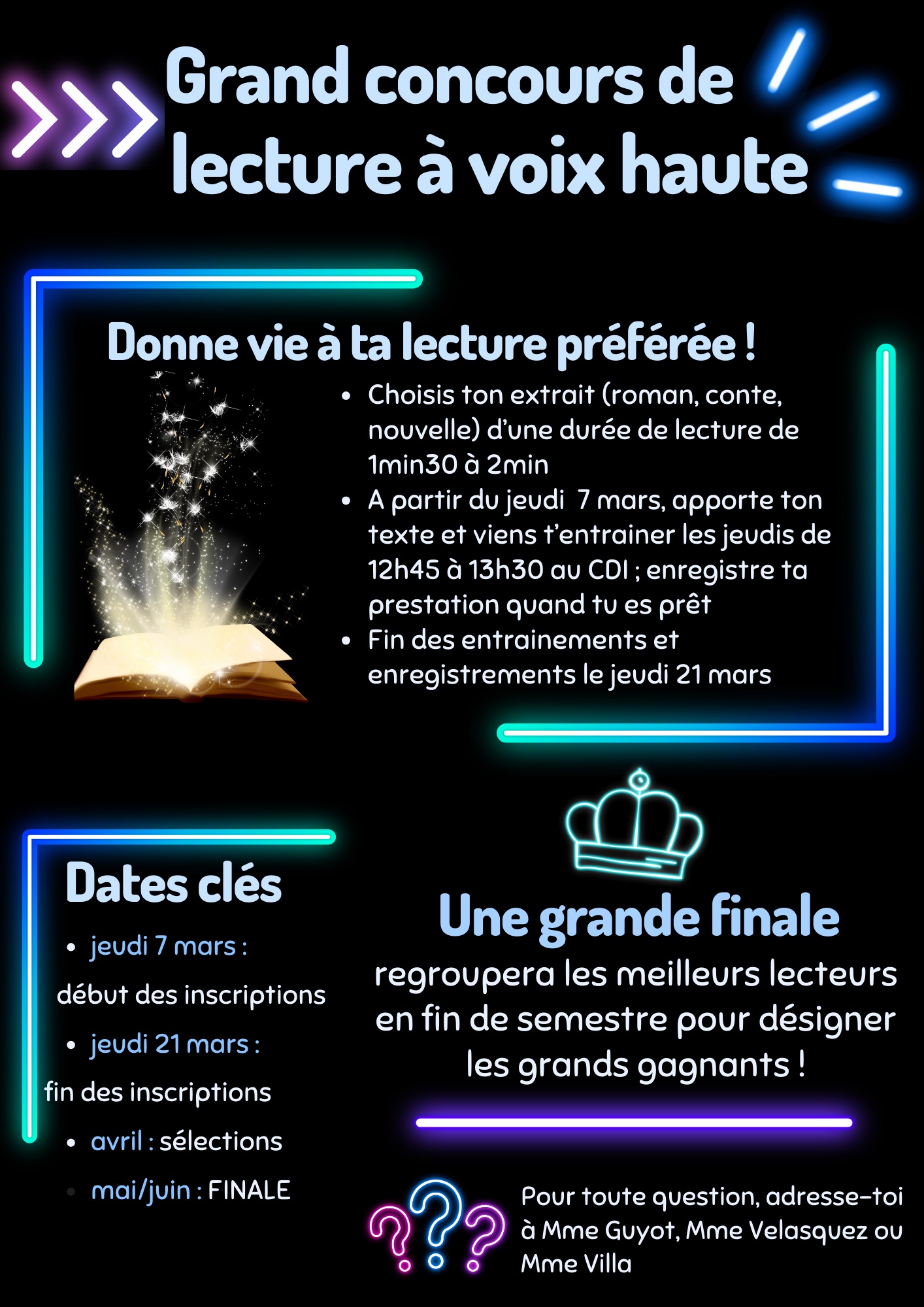 Concours de lecture à voix haute ! - Temps forts - Collège Maurice ...